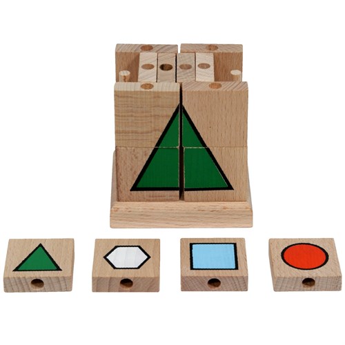 Assembling cube geometry - MIKTOYS - Czech made wooden toys